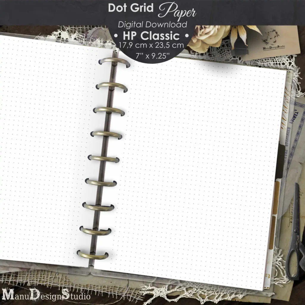 Printable Dot Grid Paper Bullet Journaling & Sketching